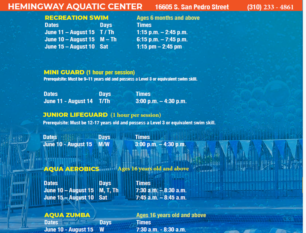 Hemingway Aquatic Center